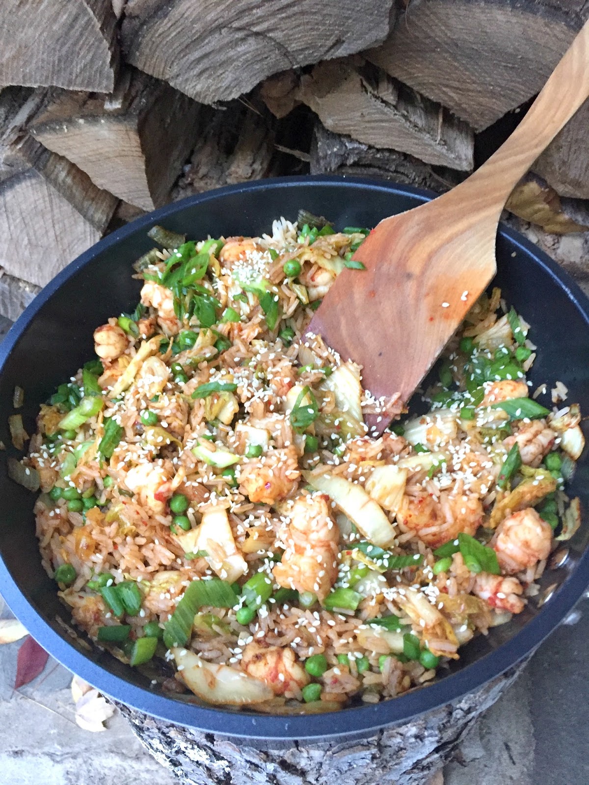 Kimchi Shrimp Fried Rice