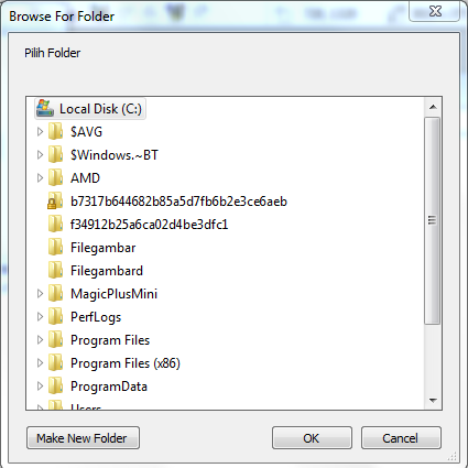 Tutorial shell32 - Menggunakan Browse Folder Dialog Box + Get Full Path