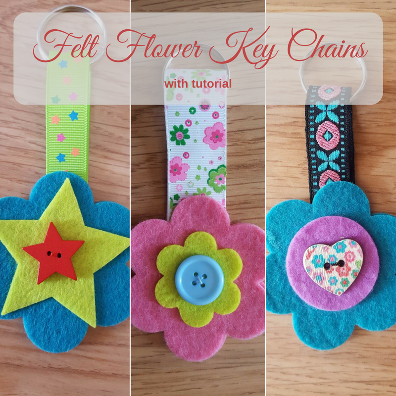 Felt flower key chains tutorial |Keeping it Real