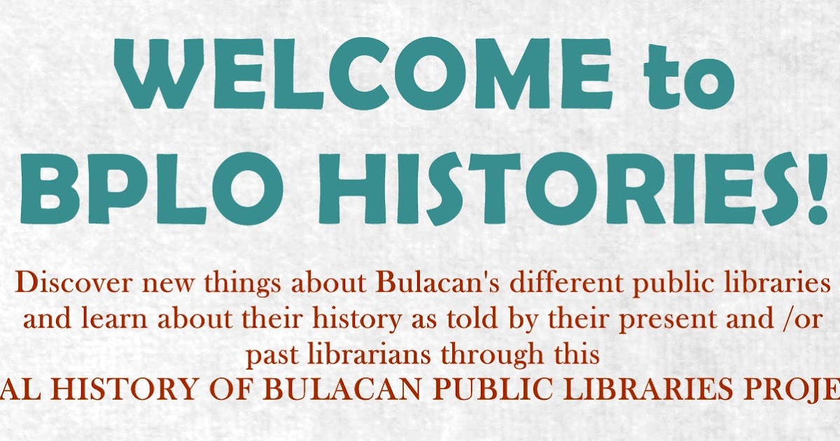 Oral History of Bulacan Public Libraries