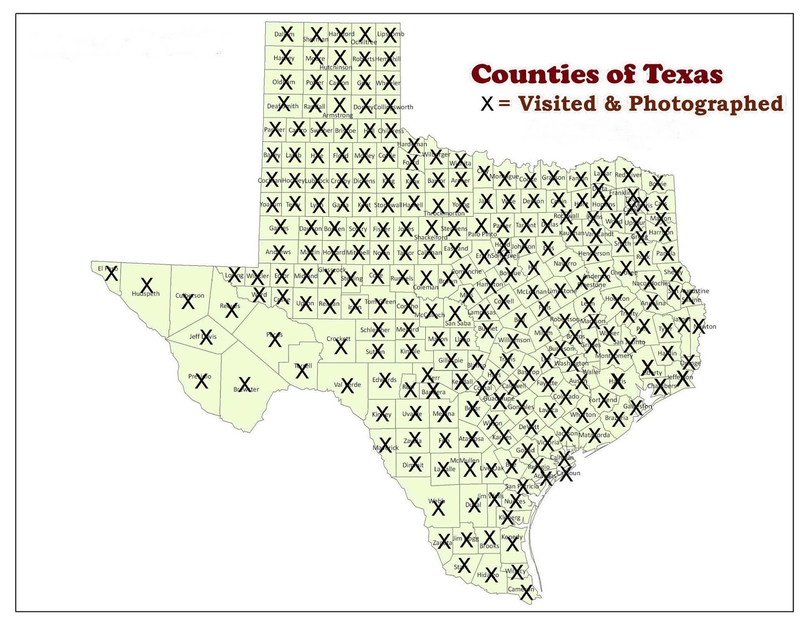 Texas Courthouse Trails : 254 Courthouses