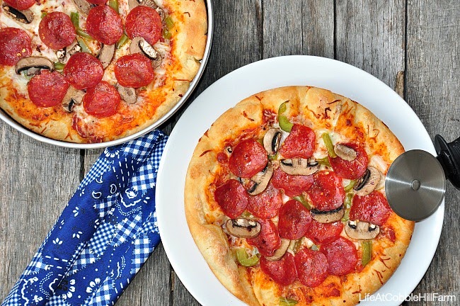 Deep Dish Pizza + Quick and Easy Pizza Sauce | Life At Cobble Hill Farm