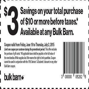 Ava's Couponing & More..: Bulk Barn Coupon July 2