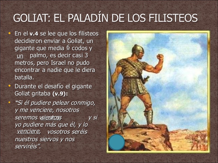 TEOLOGÍA DE MENOS A MAS: GOLIAT EL PALADÍN DE LOS FILISTEOS