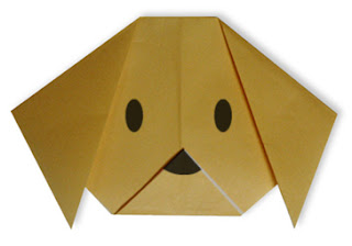 Dog(face) - Easy Origami instructions For Kids