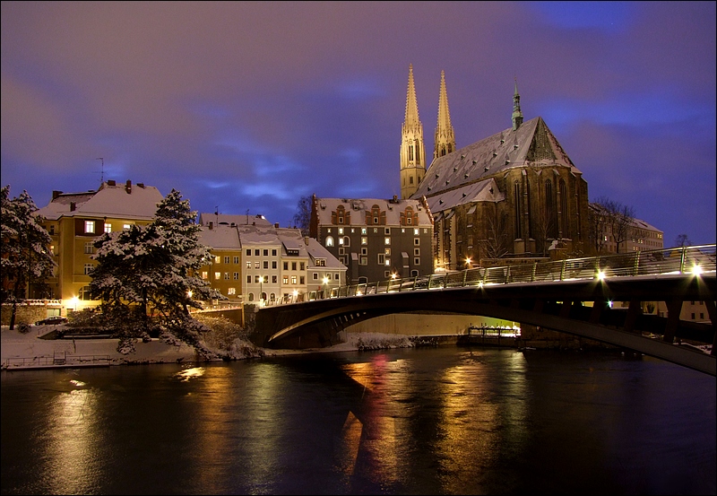 Moje piękne miejsca...: Zgorzelec/Goerlitz zimową nocą...