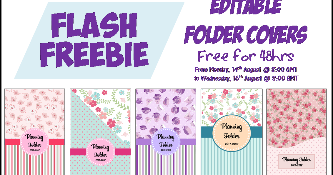 A Crucial Week: Flash Freebie: Editable Folder Covers