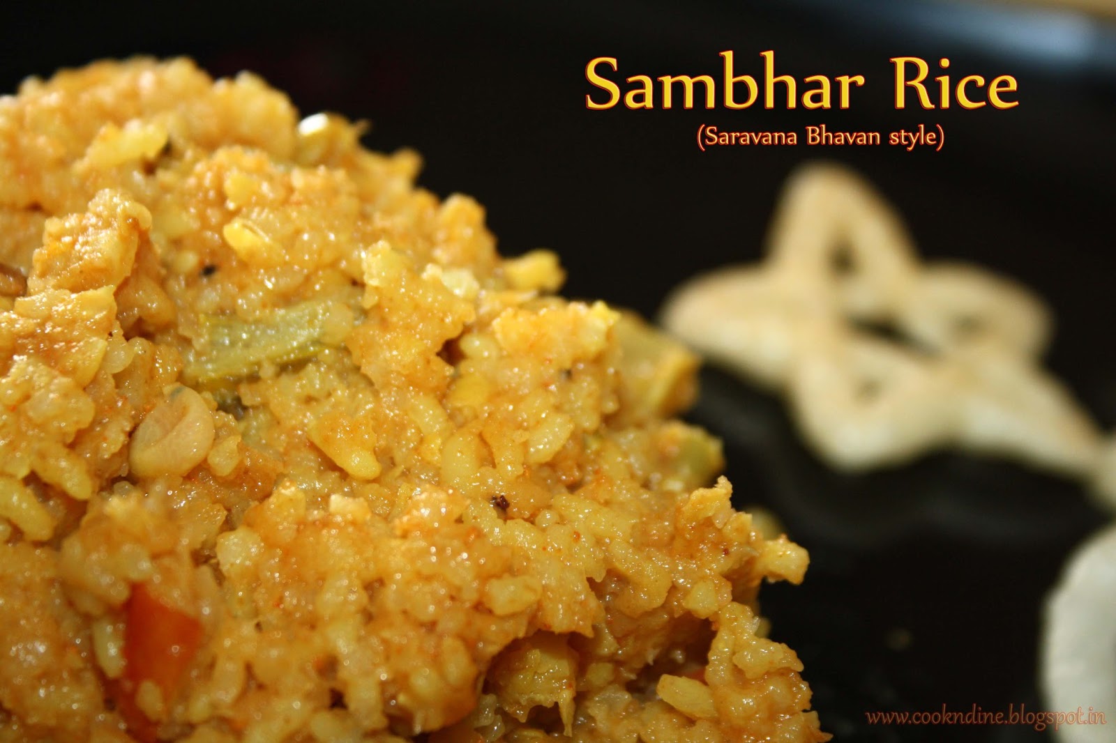 CooknDine....: Sambhar Sadham(Saravana Bhavan Style)