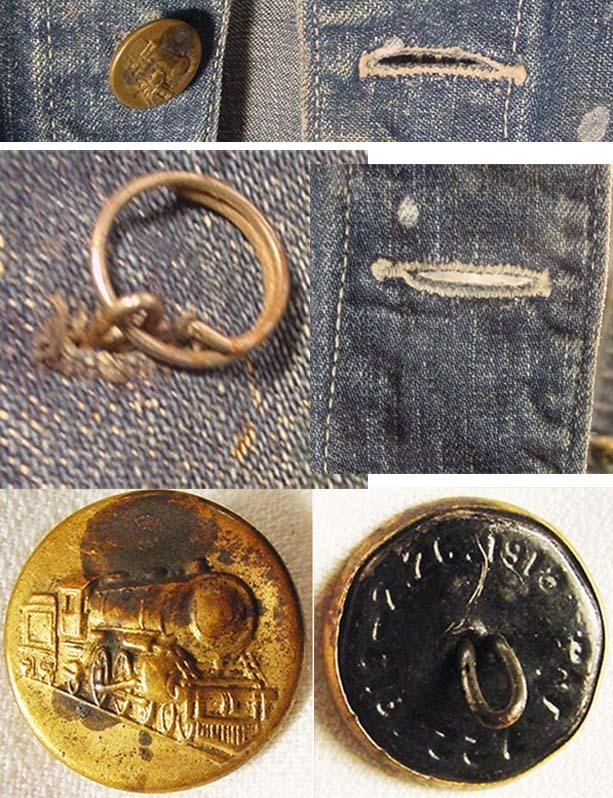 vintage workwear: VINTAGE CHANGE BUTTON RAILROAD ENGINEERS JACKET