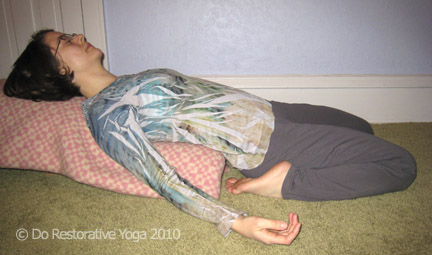 Do Restorative Yoga: Supported Reclining Hero's Pose ~ Supta Virasana