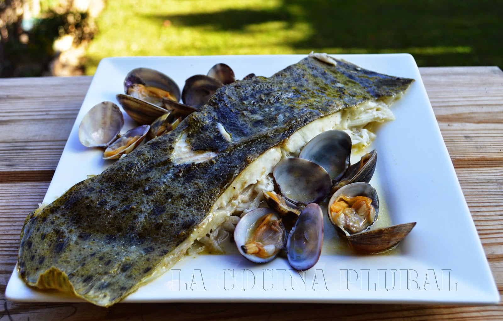 LA COCINA PLURAL: RODABALLO CON ALMEJAS MARINERA AL CAVA