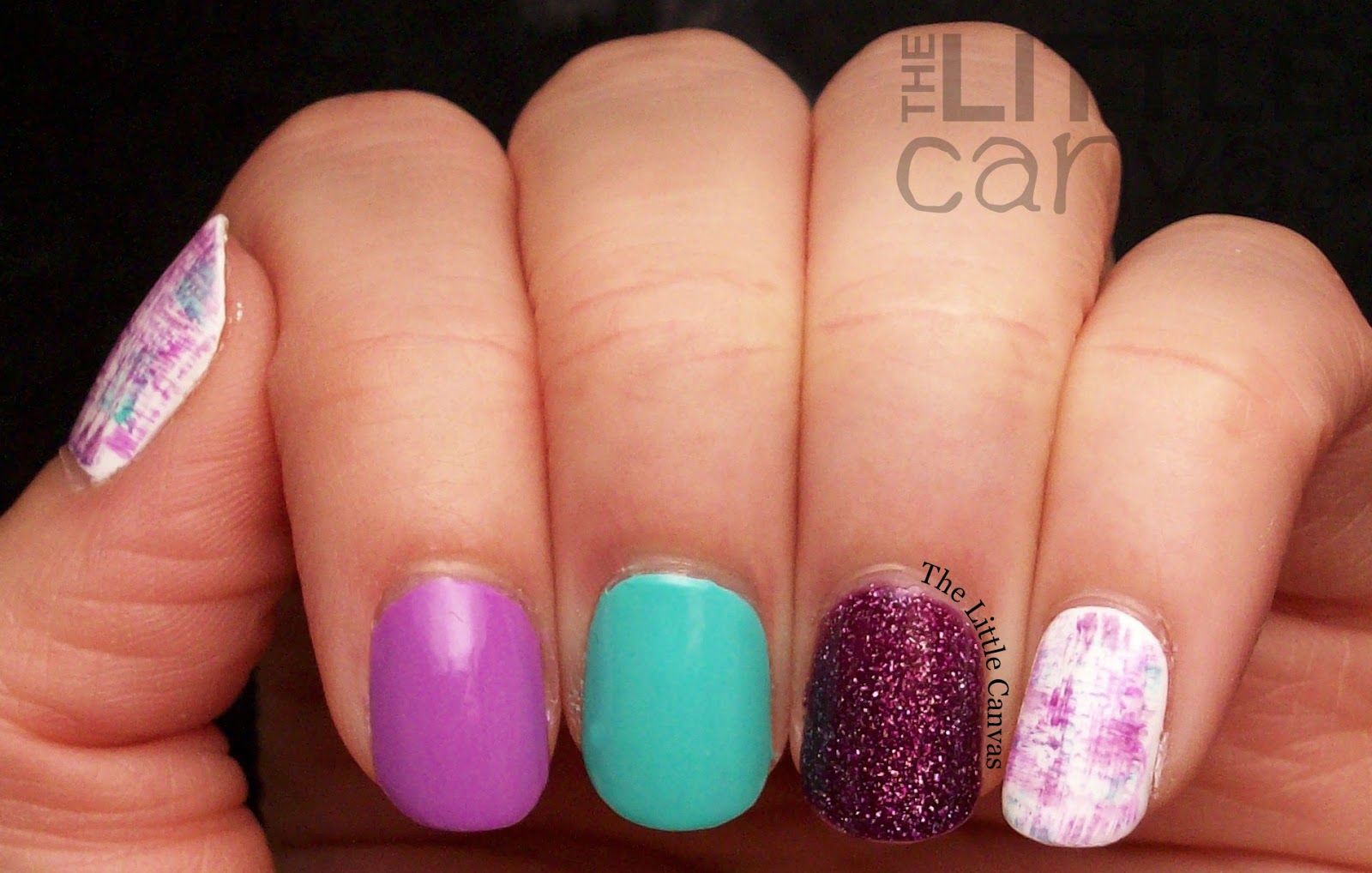 Random Dry Brush Manicure - The Little Canvas