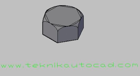 Cara menggambar baut di AutoCad ~ Tutorial AutoCad 3D