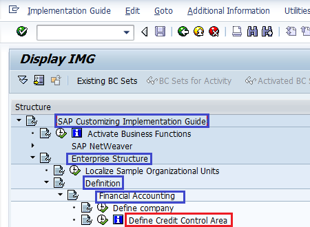 SAP FICO Central: Define Credit Control Area for Customer in SAP