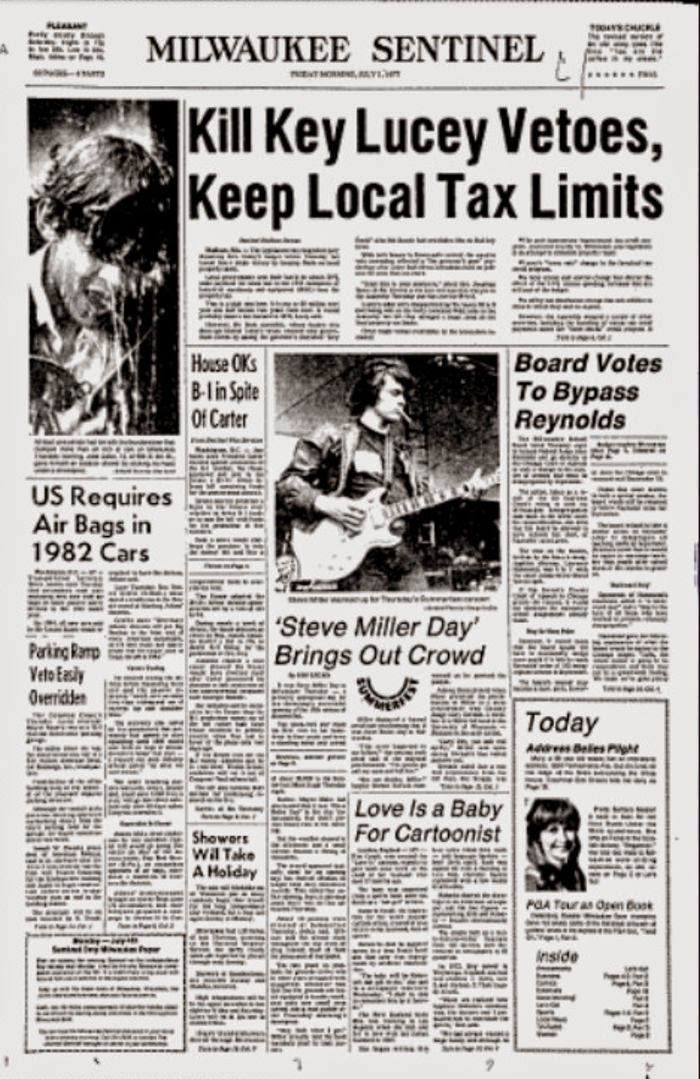 Rock & Roll Newspaper Press History: The Steve Miller Band - The ...