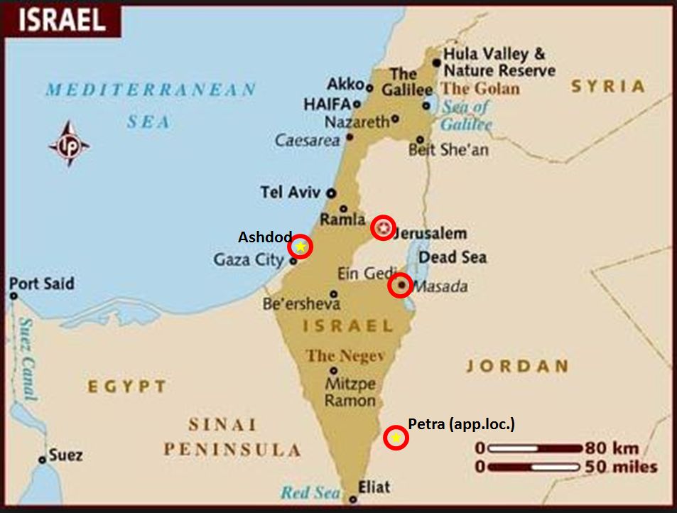 Masada Israel Map