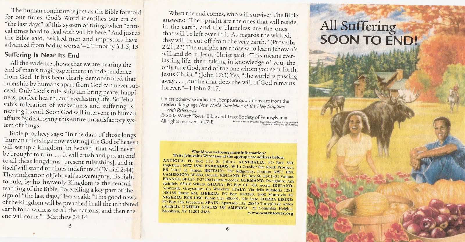 religious pamphlets i've been given in the street