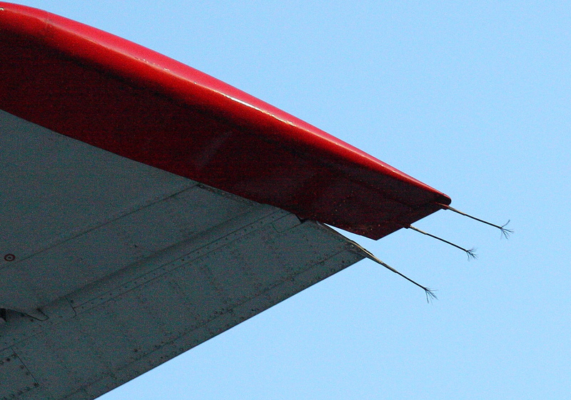 Funny Freast: Tendrils of lightning rods on airplanes