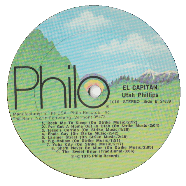 Collector Not Completist: Utah Phillips, "El Capitan" (Philo Records, 1975)