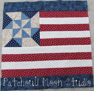 Patchouli Moon Studio: Red, White & Blue Blocks