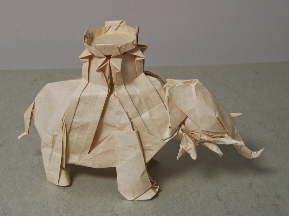 easy origami elephant for kids ~ origami instructions art and craft ideas