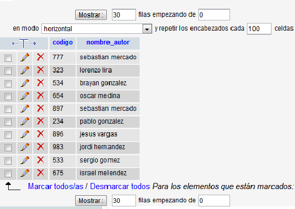 "BASE DE DATOS MYSQL": 2013