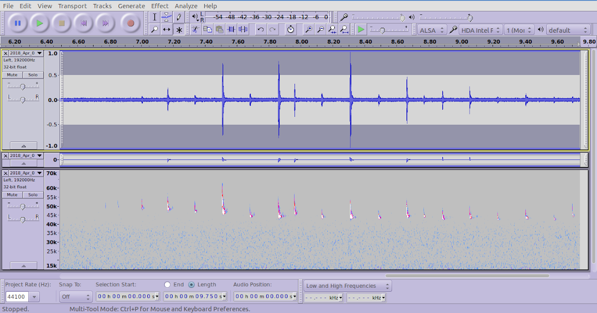 Captain Bodgit: Bat Call Logger: full-spectrum analysis