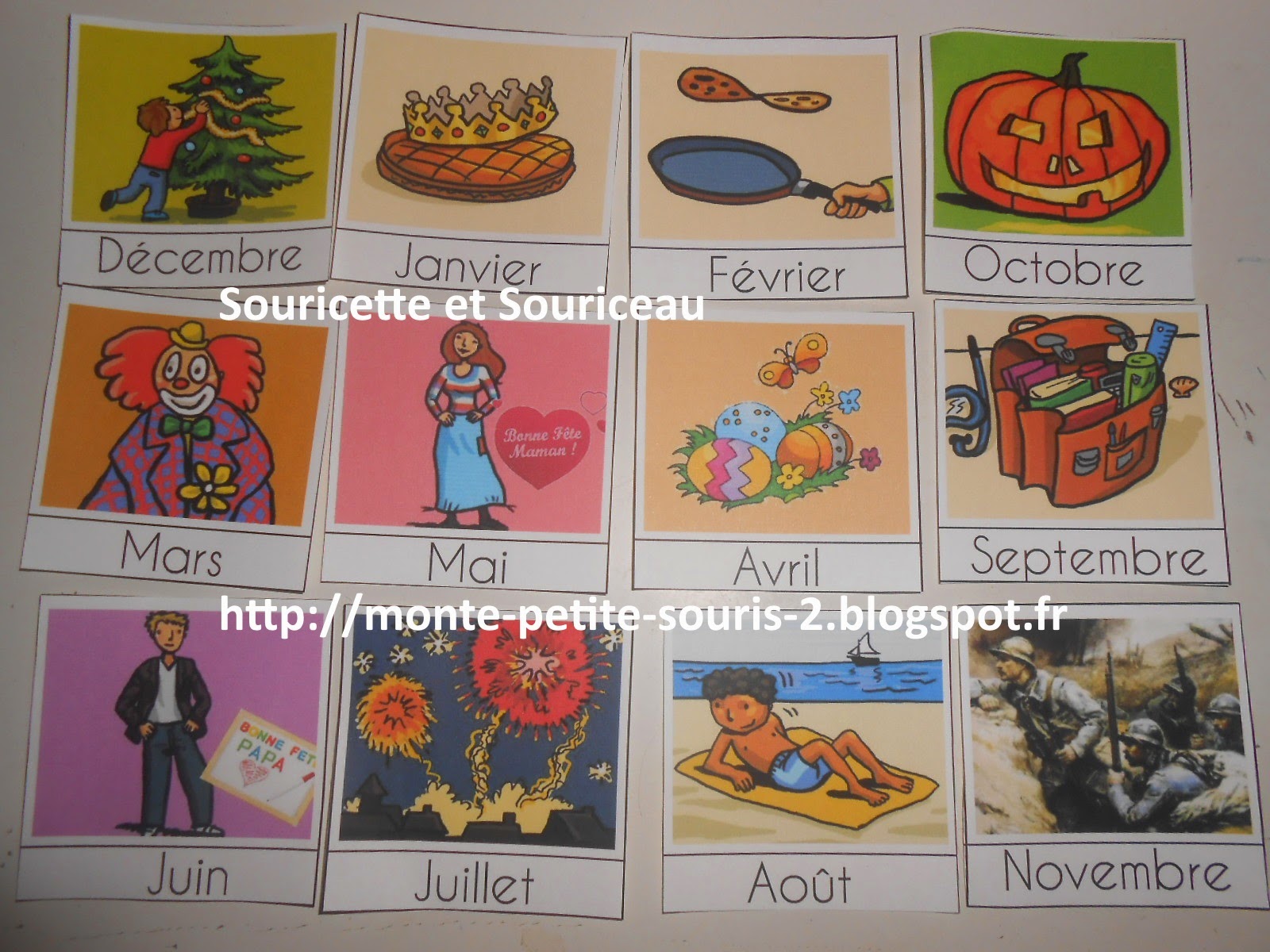 Monte Petite Souris: Les mois de l'année et les saisons