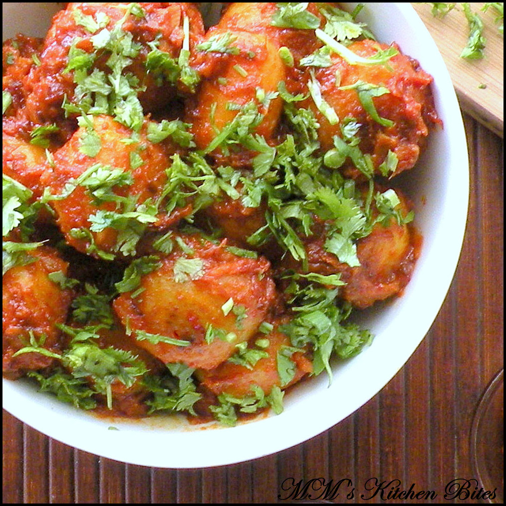 MM's Kitchen Bites: Tomato Tamarind Potatoes......breaking the spell!!
