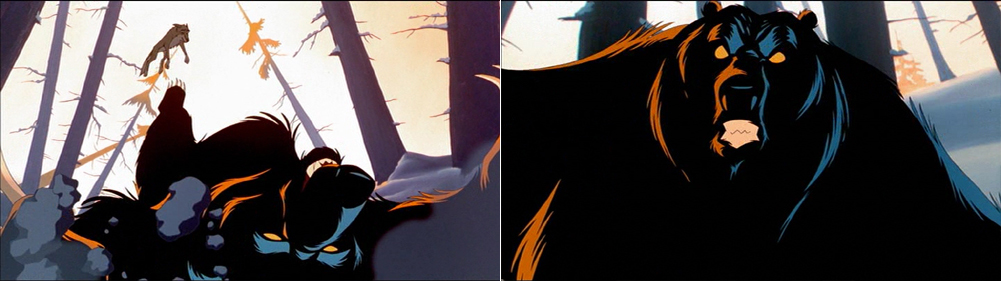 Colorful Animation Expressions: Bear Fight in the Snow