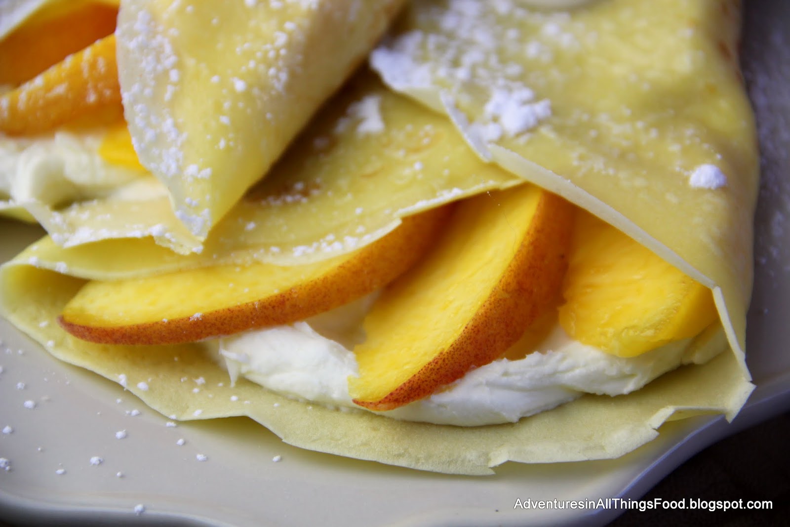 Adventures in all things food: Peaches and Cream Crepes
