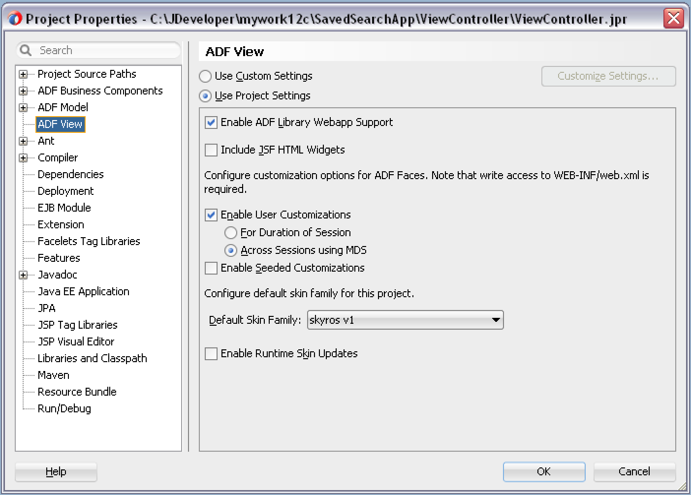 Oracle Adf Adf Query Saved Search In Adf 12c