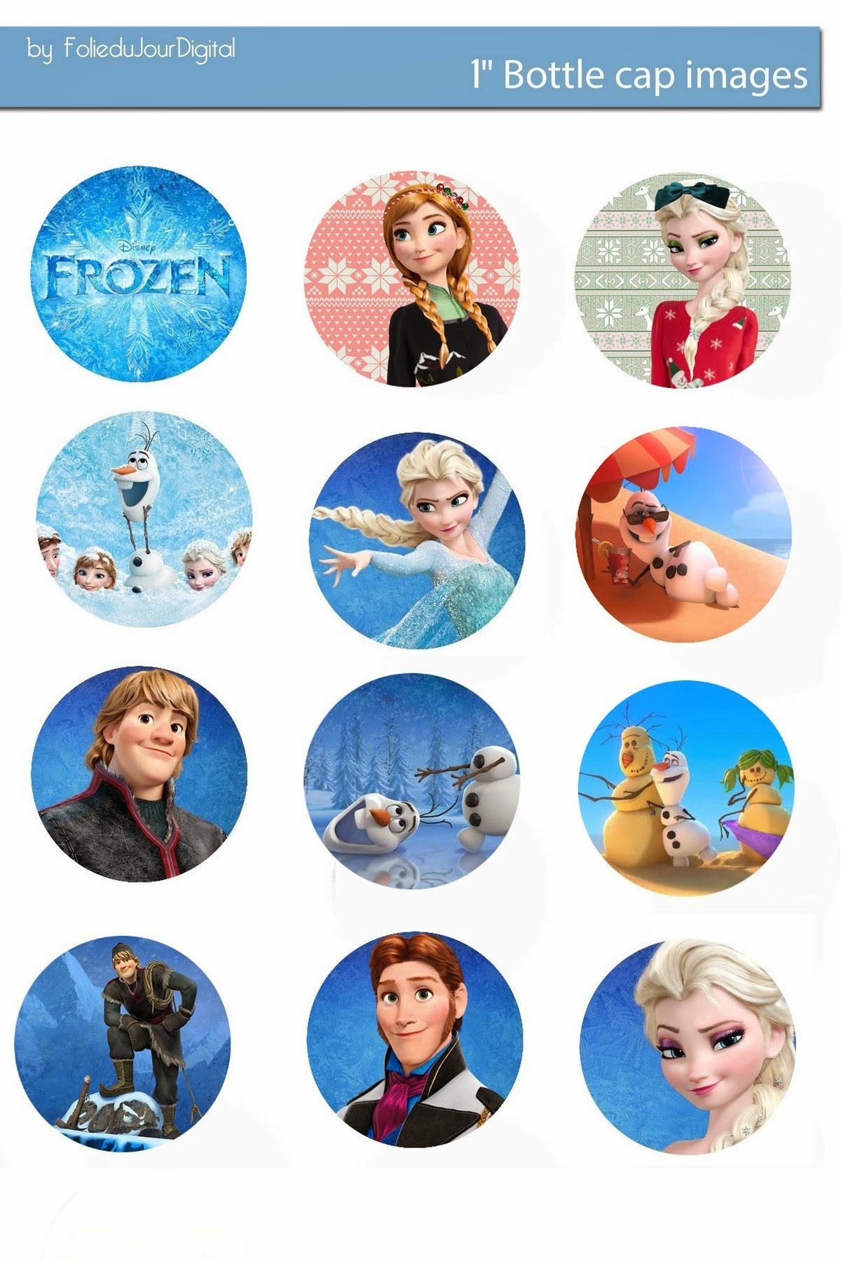 Frozen Printable Stickers