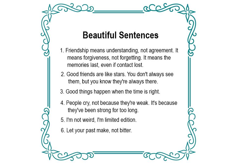 Teacher Neidinha Franca: Beautiful Sentences Collection
