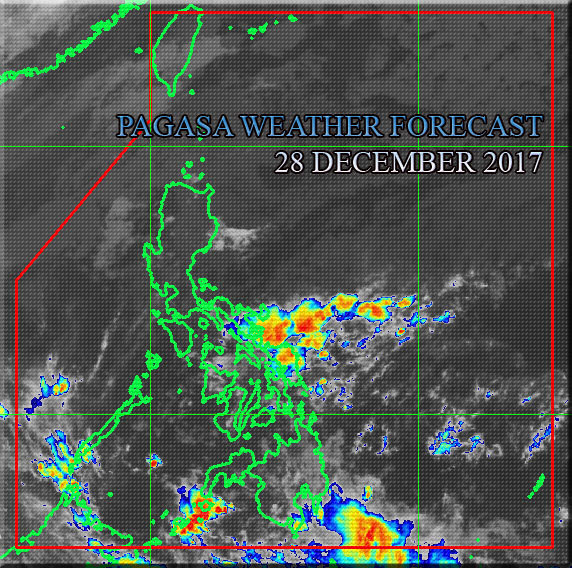 PAGASA: Philippine Weather Condition issued 5:00 AM, 28 December 2017 ...
