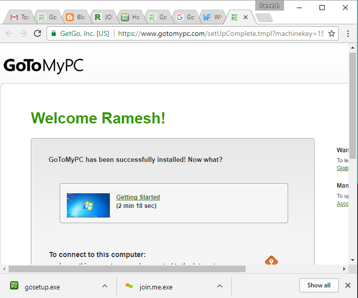 GOTOMYPC - RAMESH'S BLOG