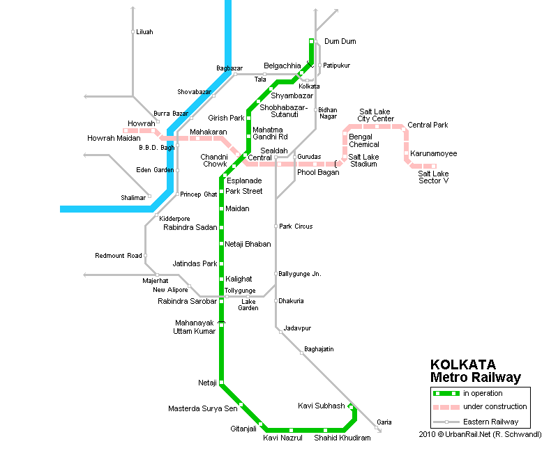 India Tourism: Kolkata Metro; Kolkota Metro Extension Plan