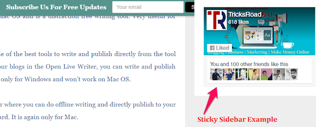 How to make a widget sticky in Blogger | TricksRoad- Making Your ...