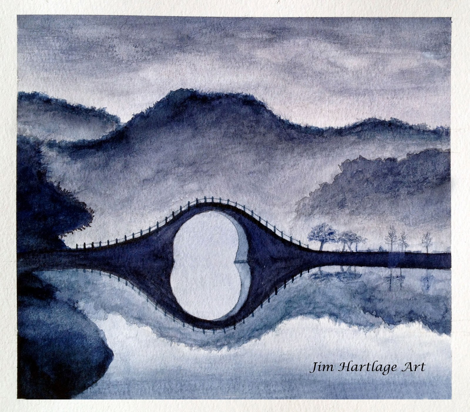 Jim Hartlage Art: Watercolor Bridge