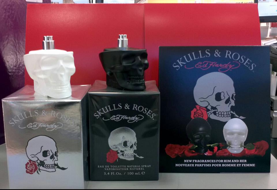WTH Mishell: New from Ed Hardy....Skulls & Roses, fragrances for Him & Her.