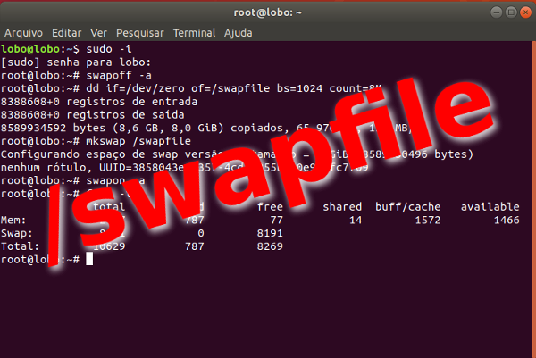 Manipulando a Swap no Ubuntu 18.04 e posteriores