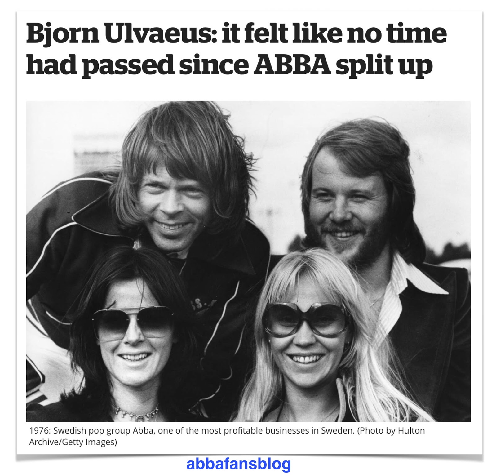 ABBA Fans Blog: Abba Article