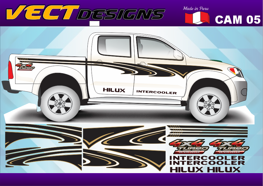 Stickers Para Toyota Hilux 4x4 Intercooler