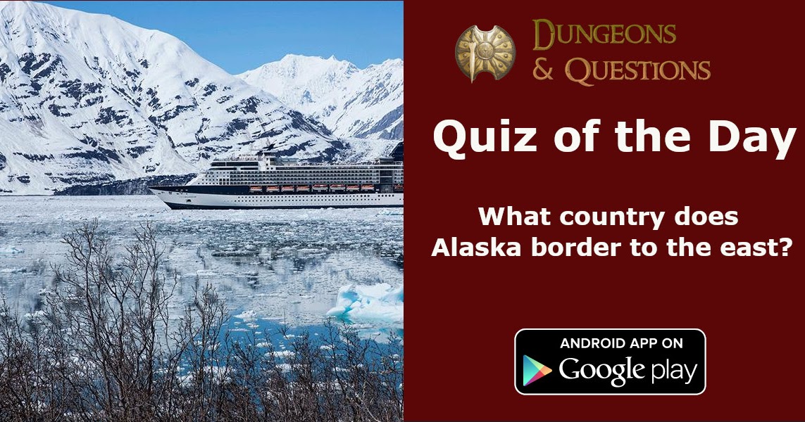 Quiz of the day:What country does Alaska border to the east?