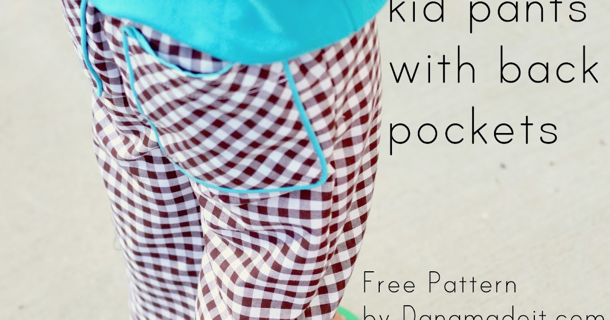 Kid Pants With Piped Pockets / Handmade Frenzy