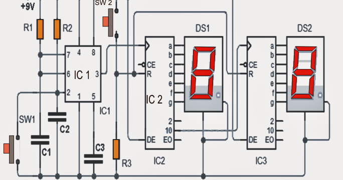 0 to 99 Digital Pulse Counter Circuit ~ Electronic Circuit Projects