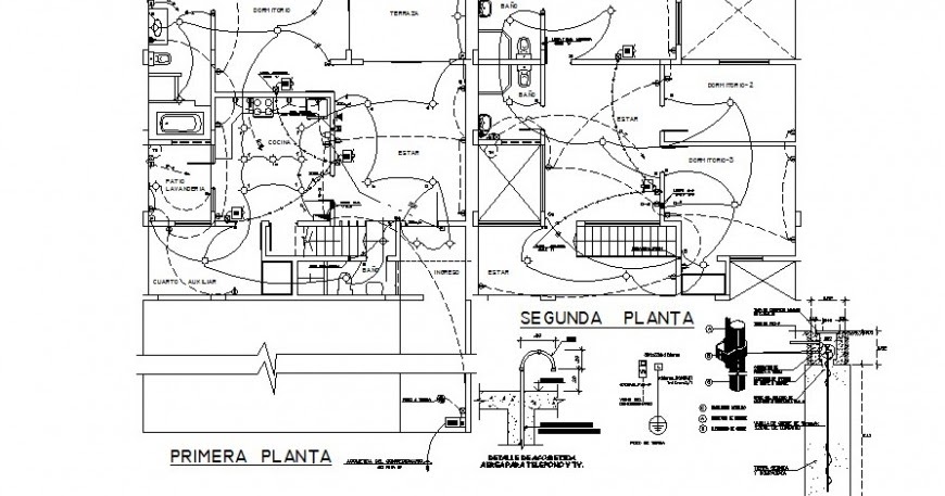 ELECTRICAL INSTALLATION INTERIOR IN HOUSE DRAWING IN AUTOCAD