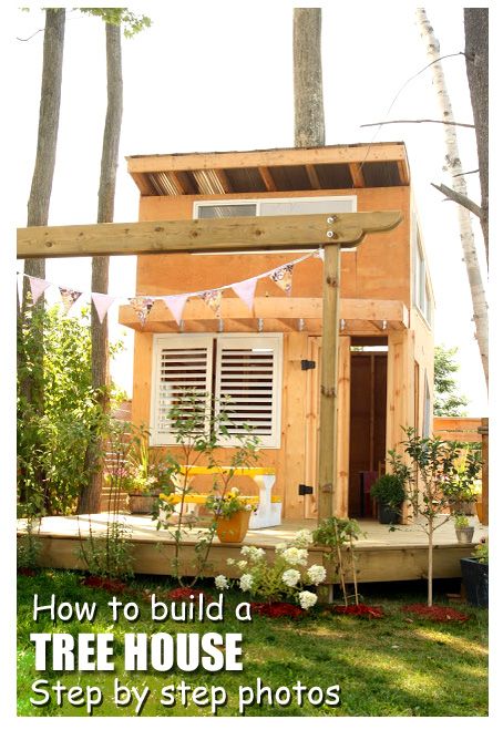 Backyard Tree House for kids - Tree House interior photos - DIY Tree ...