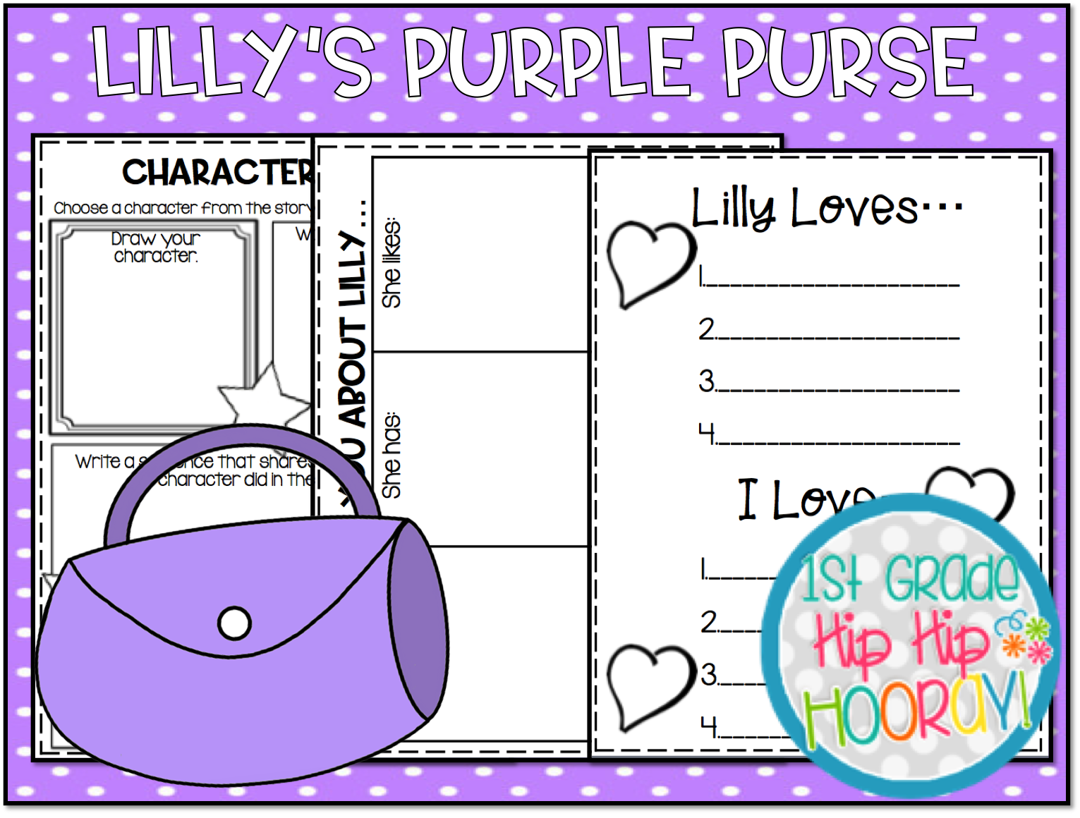 1st Grade Hip Hip Hooray!: Lilly and Her Purple Plastic Purse!