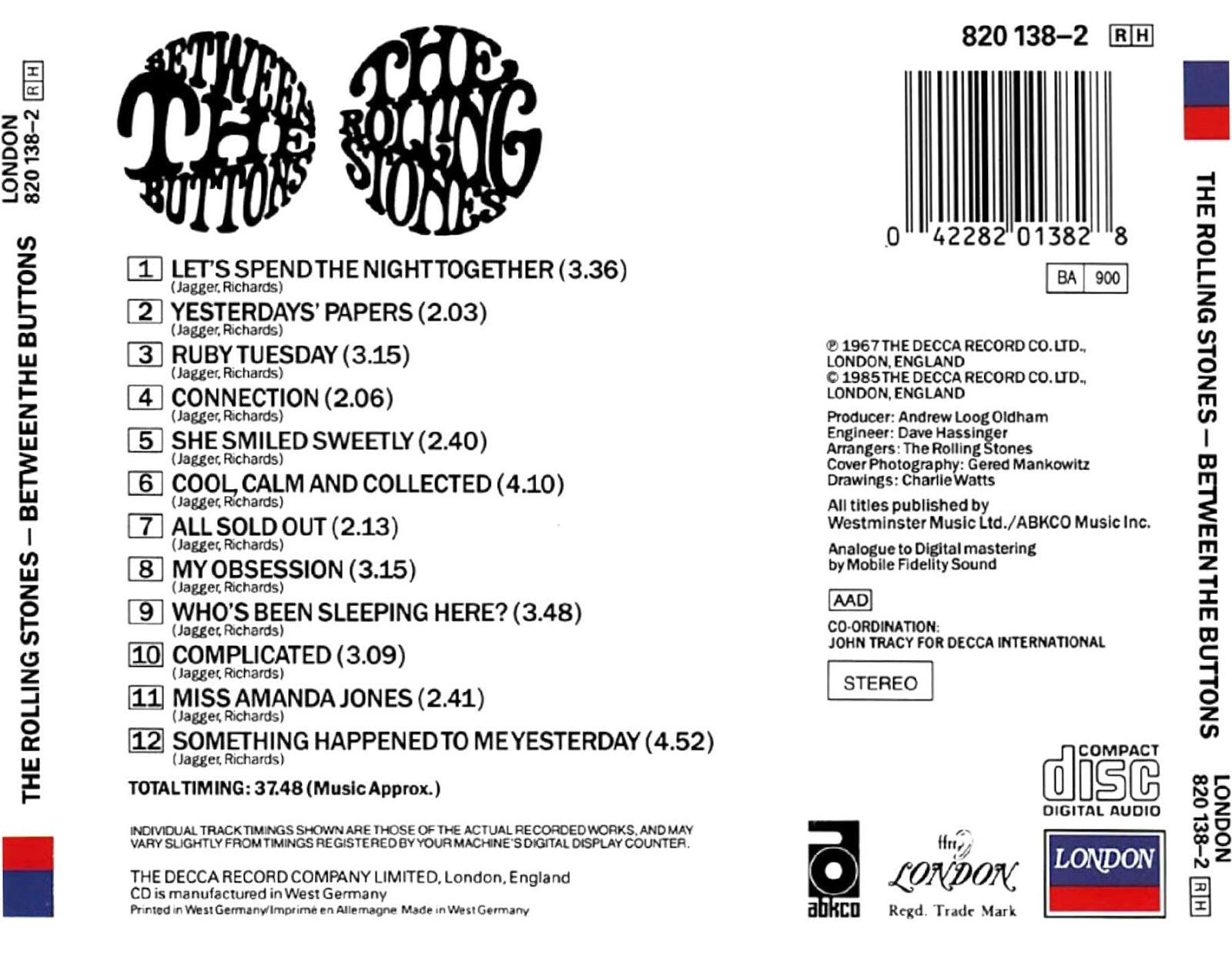 On The Road Again: The Rolling Stones "Between the Buttons"